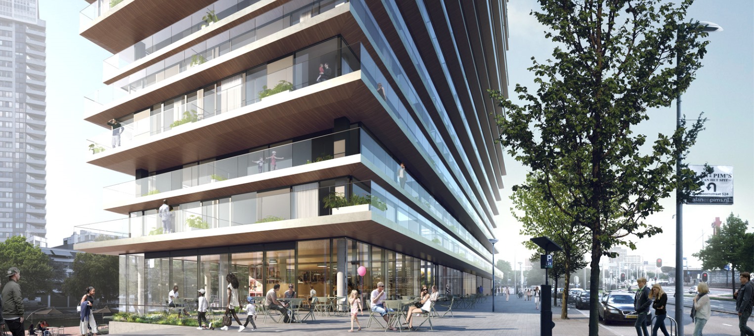 Terraced Tower: een Rotterdamse woontoren met uitzicht op de Maas